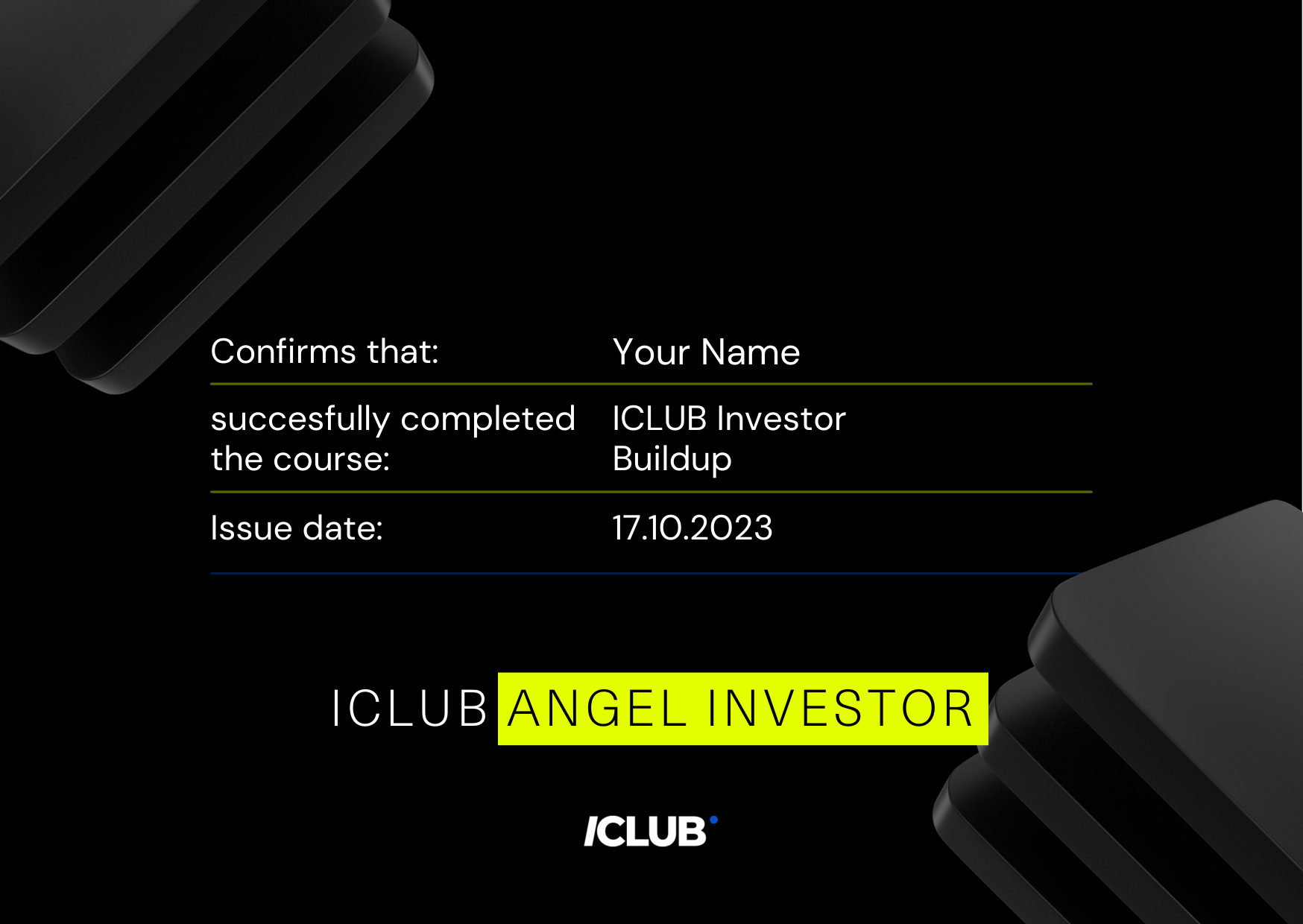 ICLUB Investor Buildup